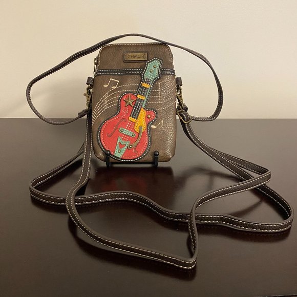 Chala | Bags | Chala Vegan Brown Leather Guitar Music Convertible Cell ...